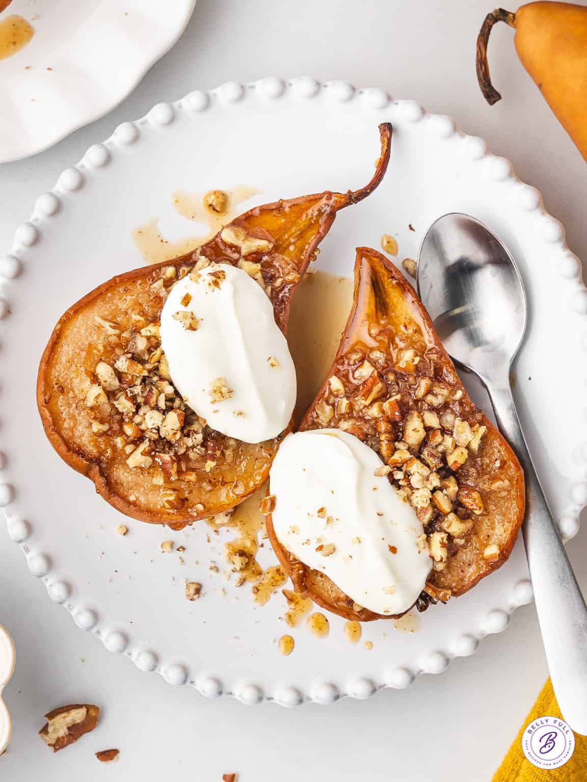 Baked Pears Recipe l Belly Full