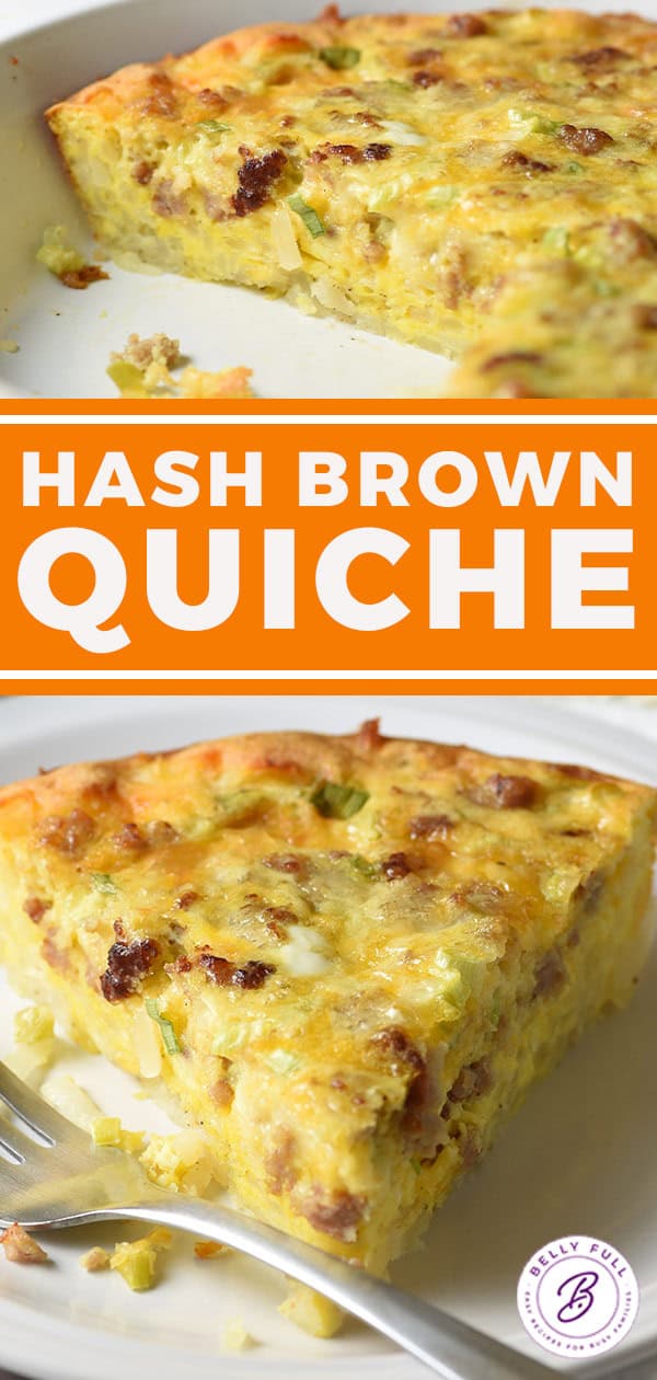 Hash Brown Crusted Quiche Recipe - Belly Full