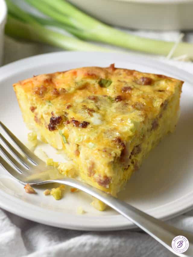 Hash Brown Crusted Quiche Recipe - Belly Full