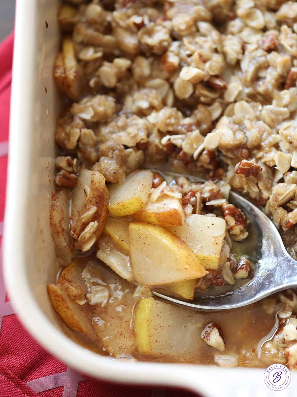 Easy Pear Crisp Recipe | Belly Full