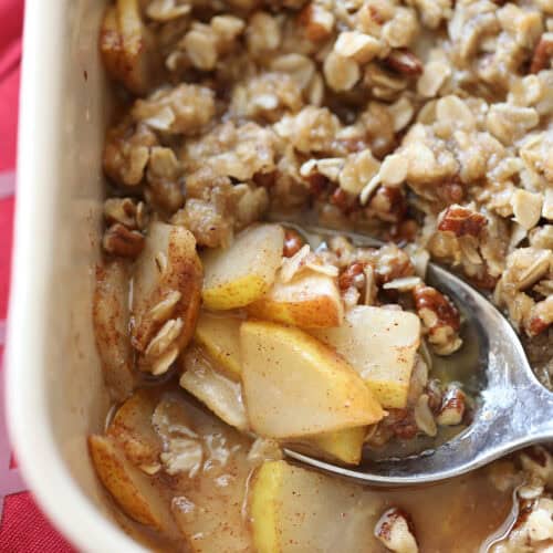 Easy Pear Crisp Recipe | Belly Full