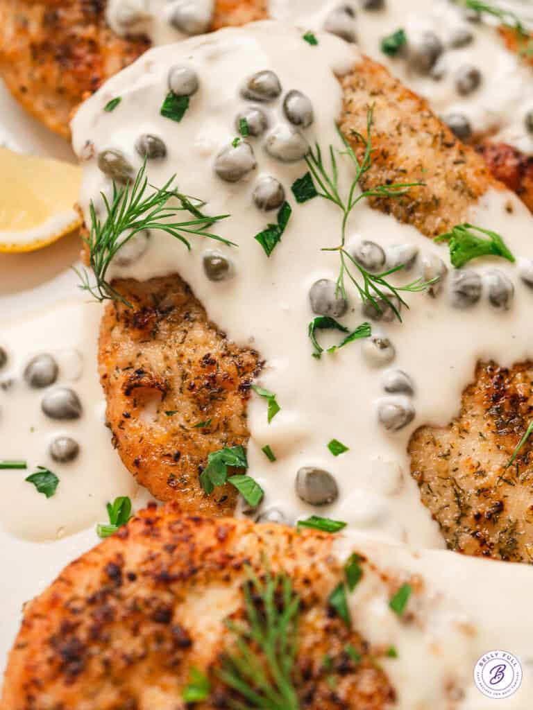 Chicken with Caper Cream Sauce l Belly Full