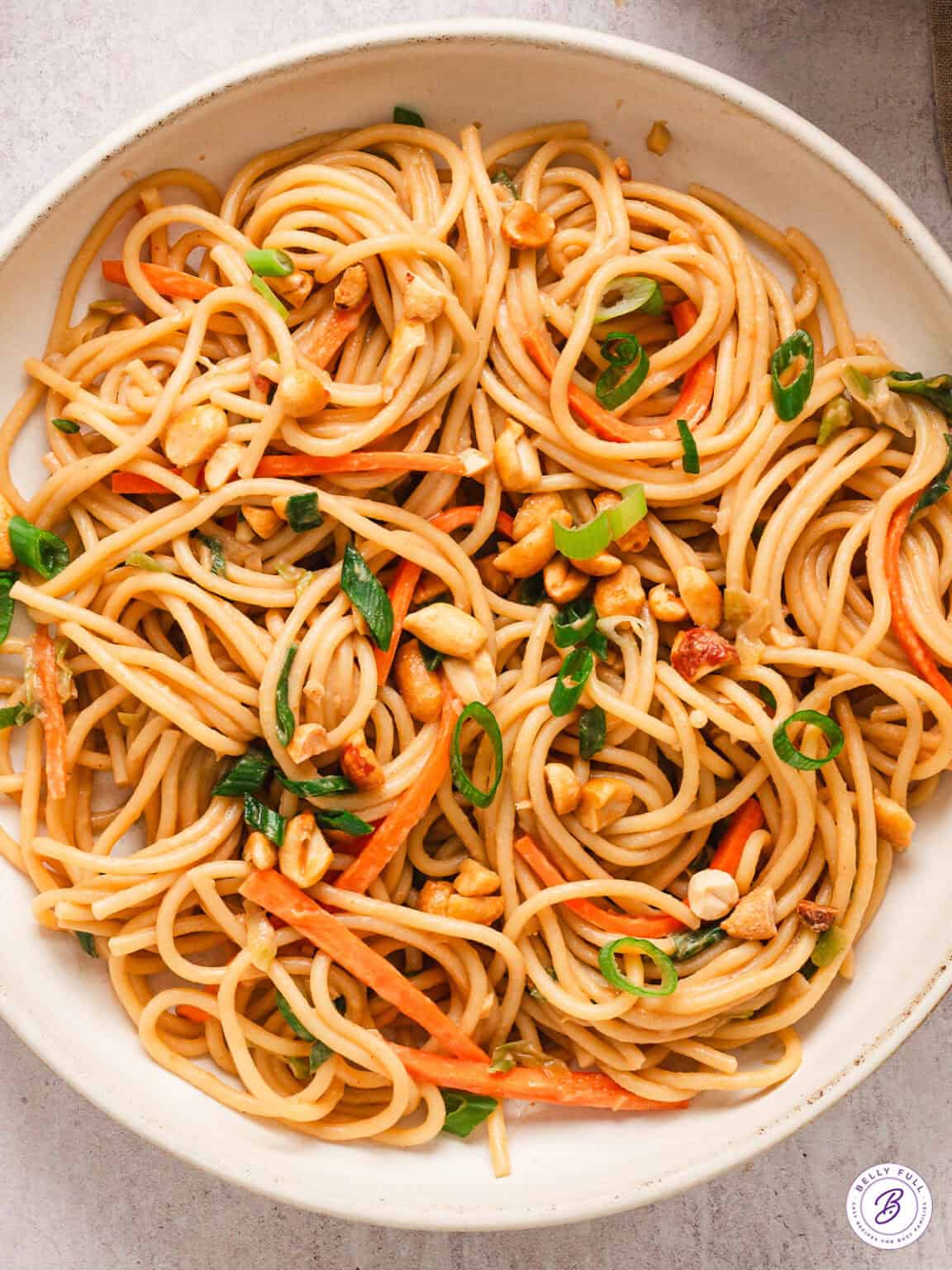 Creamy Peanut Noodles l Belly Full