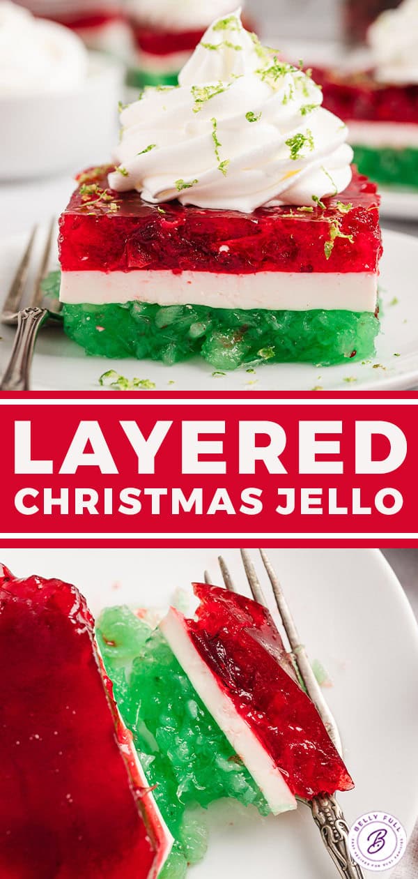 Layered Christmas Jello l Belly Full