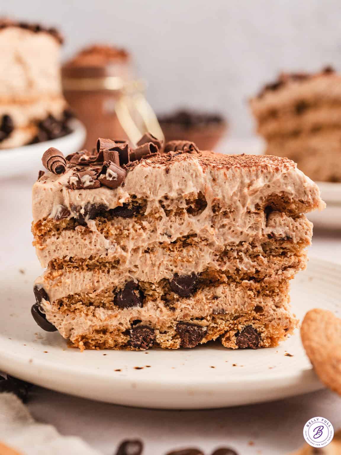 Mocha Chocolate Chip Icebox Cake l Belly Full