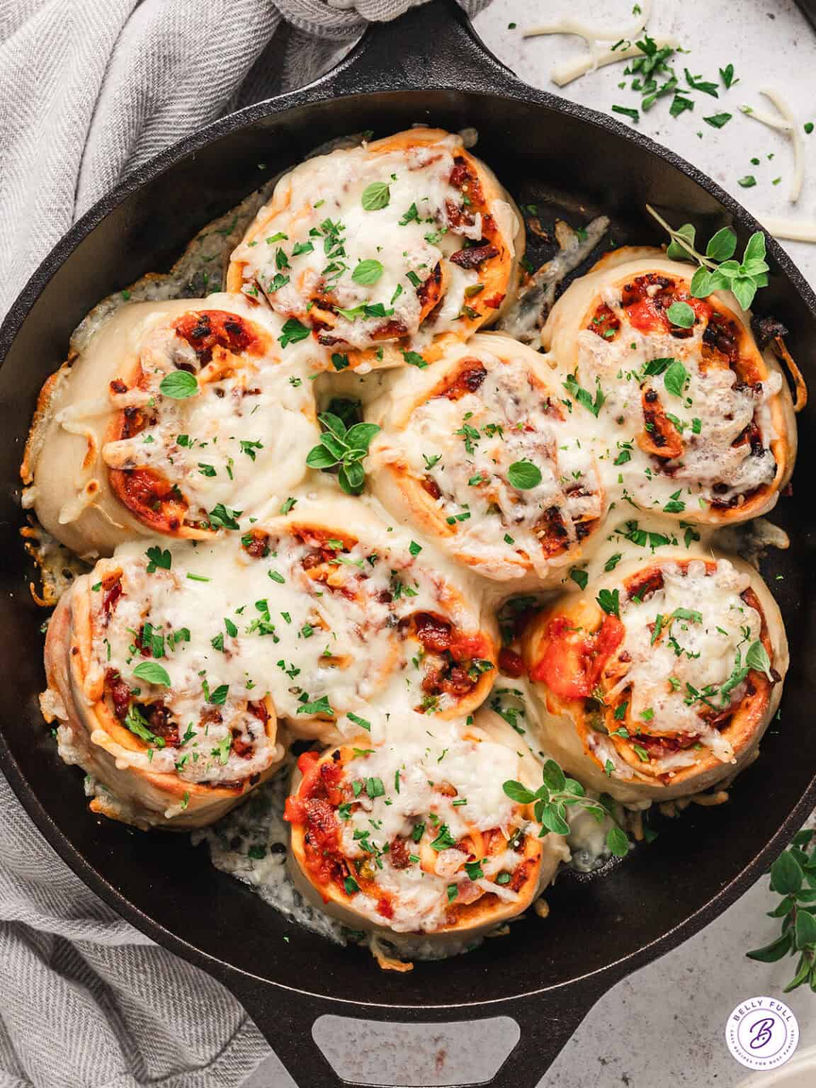Cheesy Supreme Pizza Rolls l Belly Full