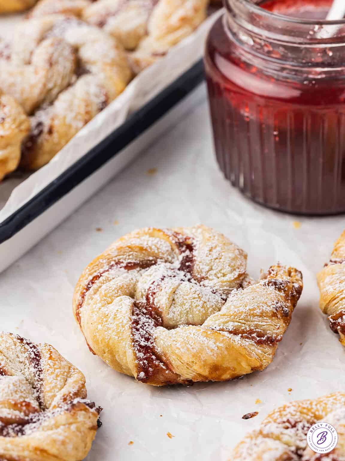 Jam Puff Pastry Rolls l Belly Full