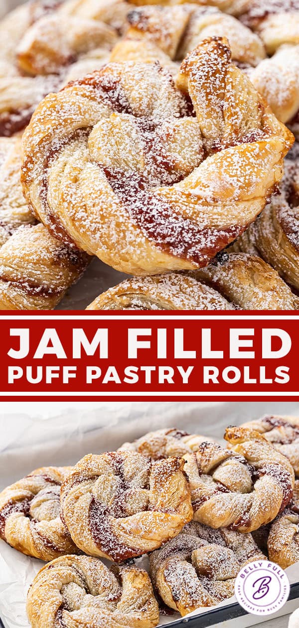 Jam Puff Pastry Rolls l Belly Full