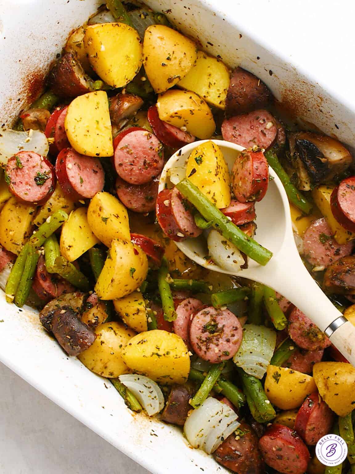 Kielbasa and Veggie Casserole | Belly Full