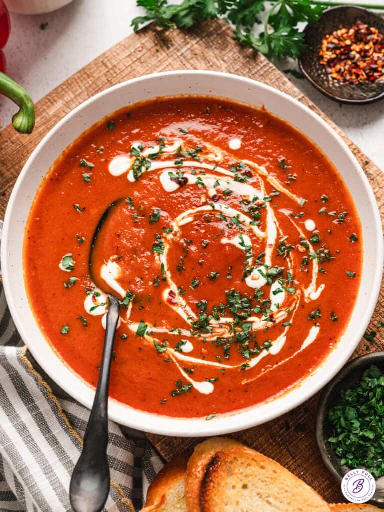 Roasted Red Pepper Soup | Belly Full