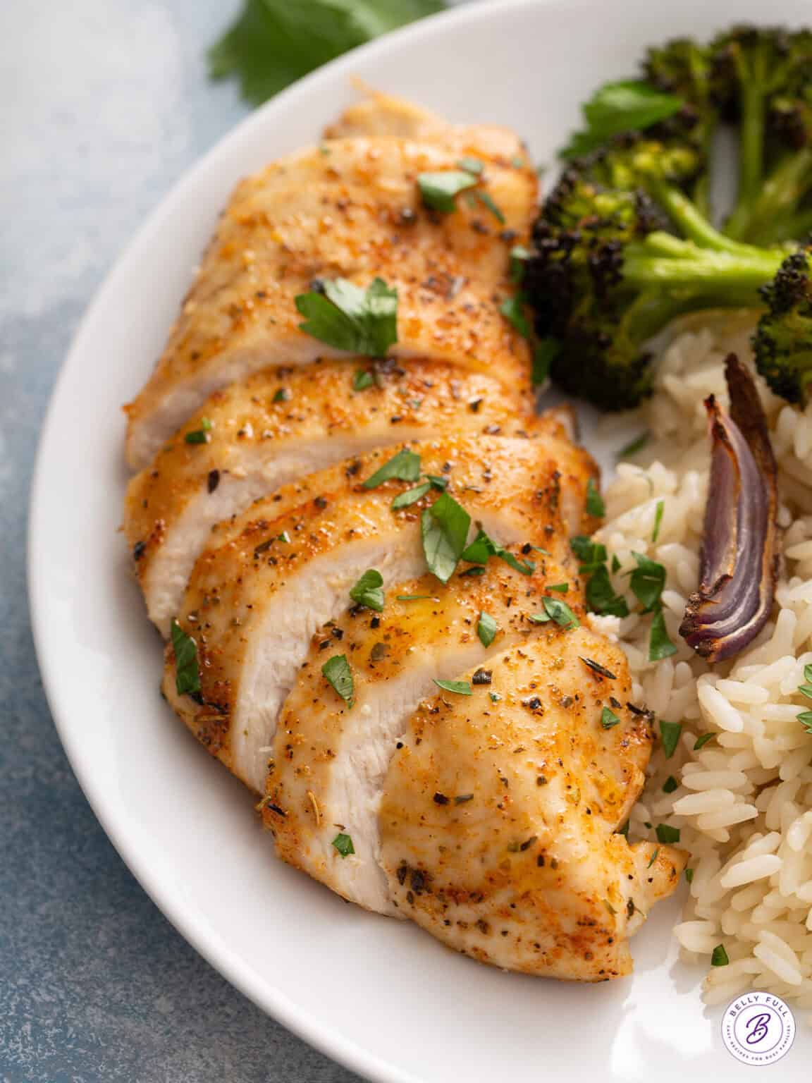 Baked Chicken Breast {Tender & Juicy in 20 minutes!} - Belly Full