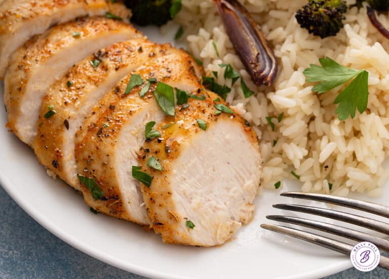 Baked Chicken Breast {Tender & Juicy in 20 minutes!} - Belly Full