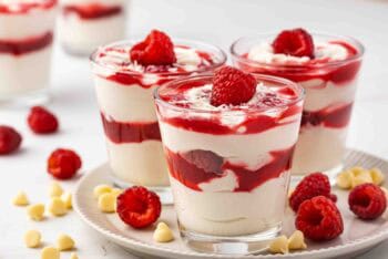 White Chocolate Raspberry Parfaits - Belly Full
