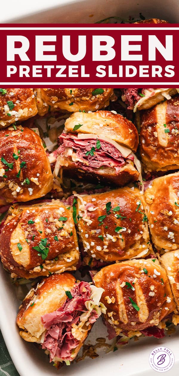 Reuben Pretzel Sliders | Belly Full