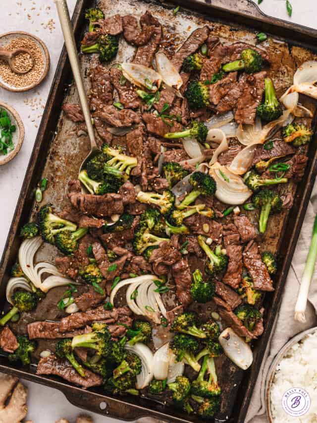 Sheet Pan Beef & Broccoli | Belly Full