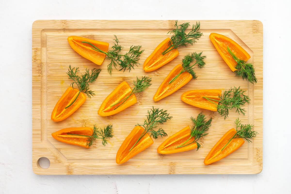 Stuffed Mini Bell Pepper Carrots l Belly Full