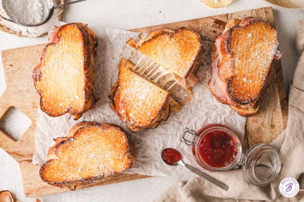 Baked Monte Cristo Grilled Cheese l Belly Full